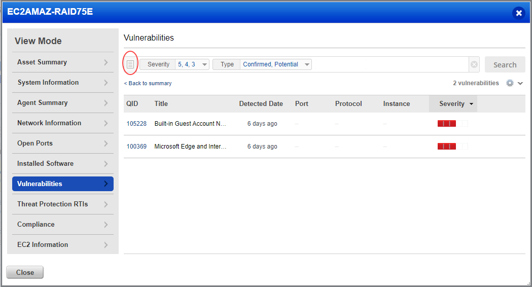 View Asset Details Anytime